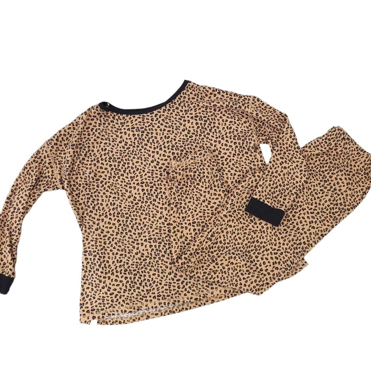 Donna Karan Sleepwear Pajama Medium Leopard Animal... - Depop