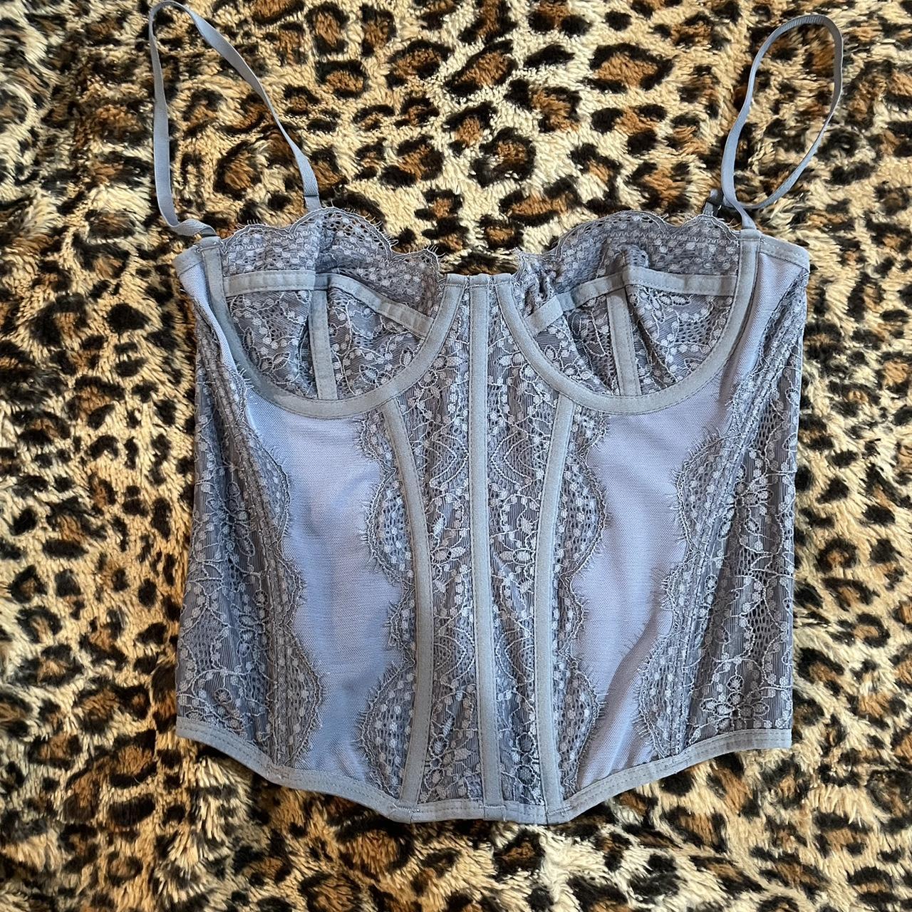 Blue xs corset top - Depop