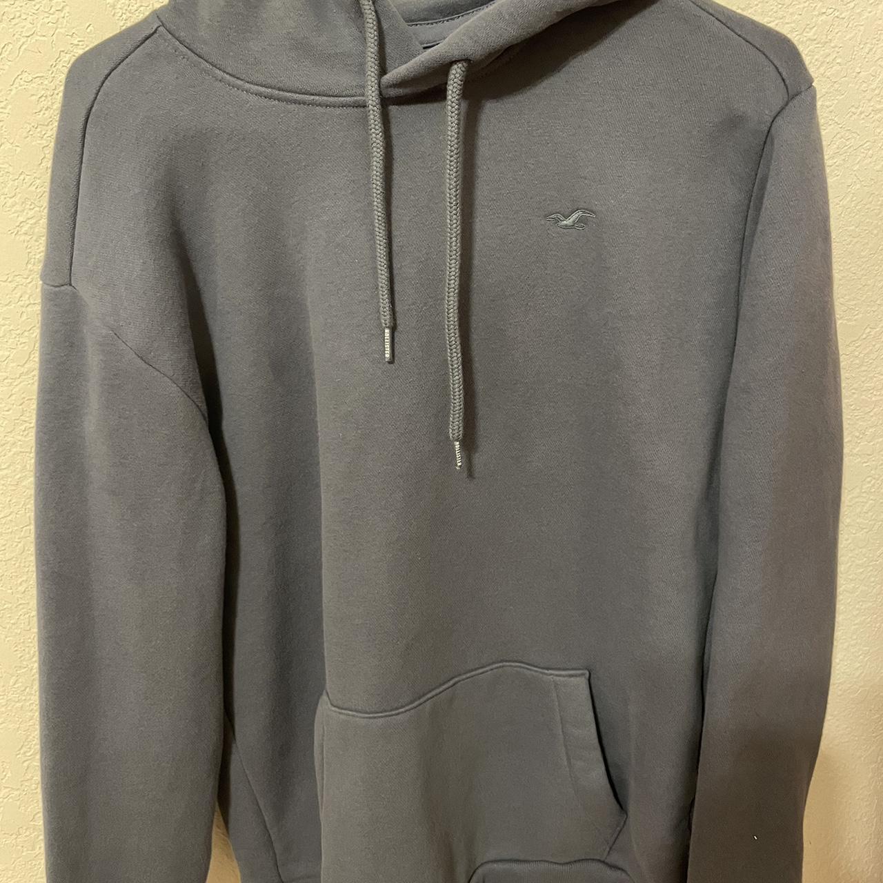 hollister hoodie - color: slate - men’s small -... - Depop