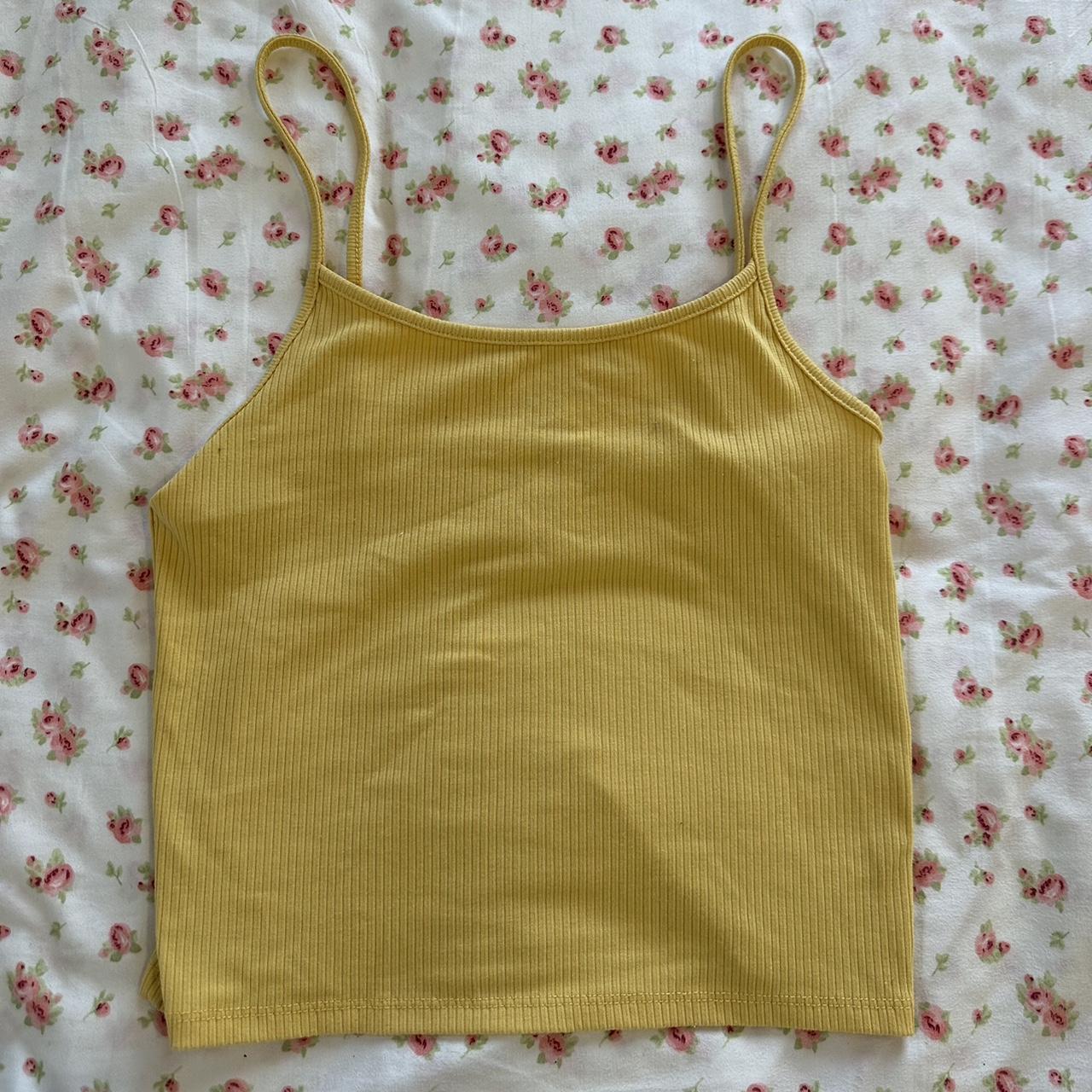American Eagle Women's Yellow Vest | Depop