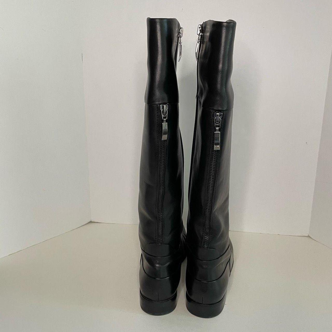 Spring step Knee high leather riding boots black 38... - Depop