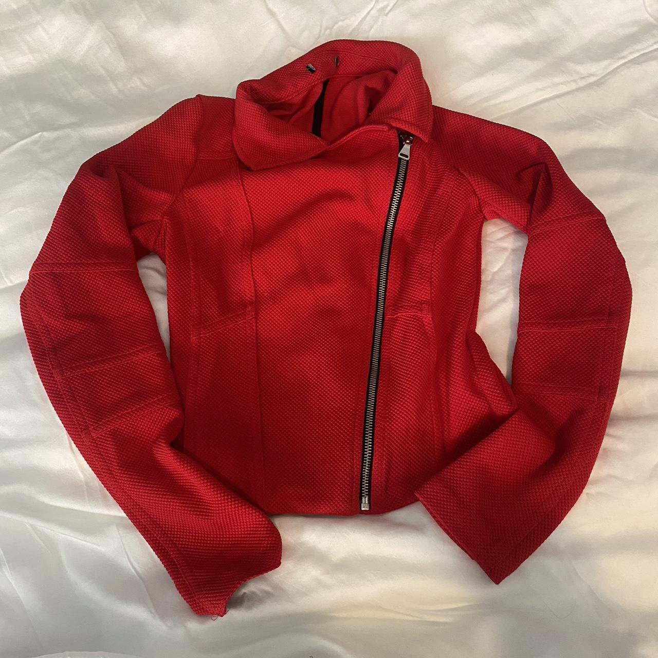 super cute red jacket from express! i cut the tag... - Depop