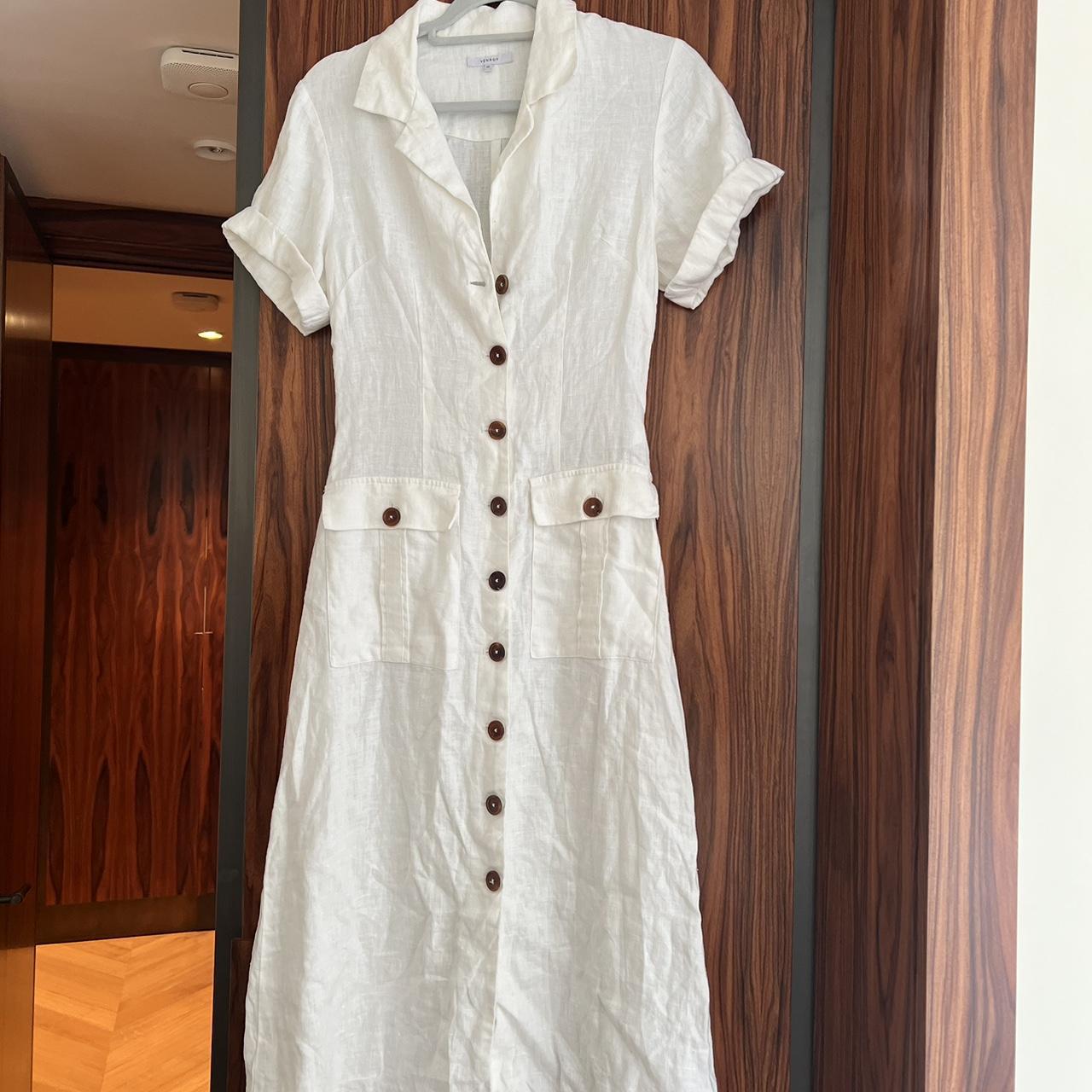 Venroy Linen Dress XS - Depop