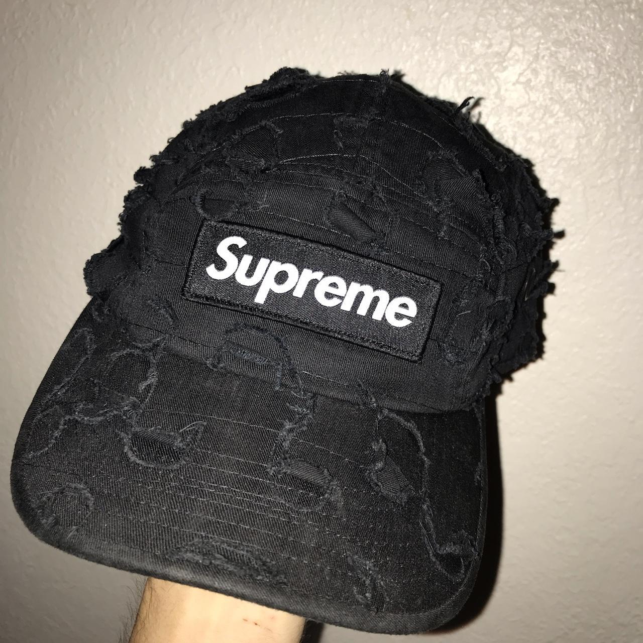 Black Supreme Camp Cap x Griffin / used but kept in... - Depop