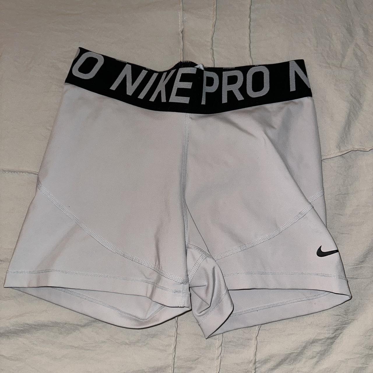 White Nike Pro spandex shorts Still in good... - Depop