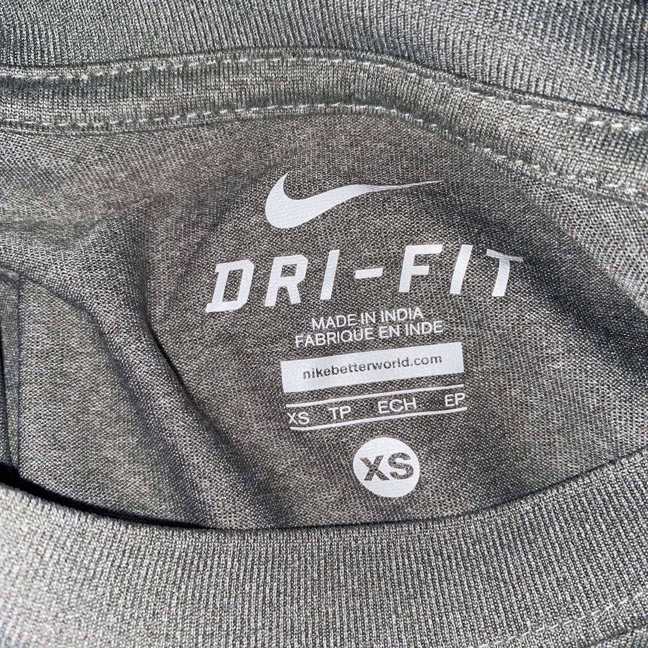 dry fit gray nike shirt - Depop