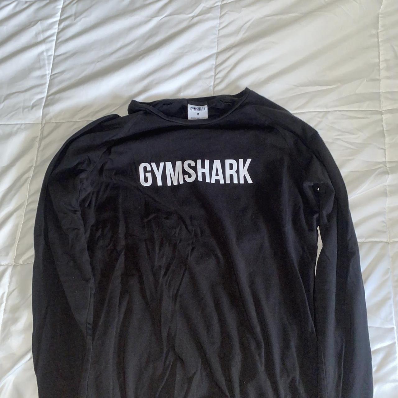 Gymshark Men's Black and White Shirt | Depop