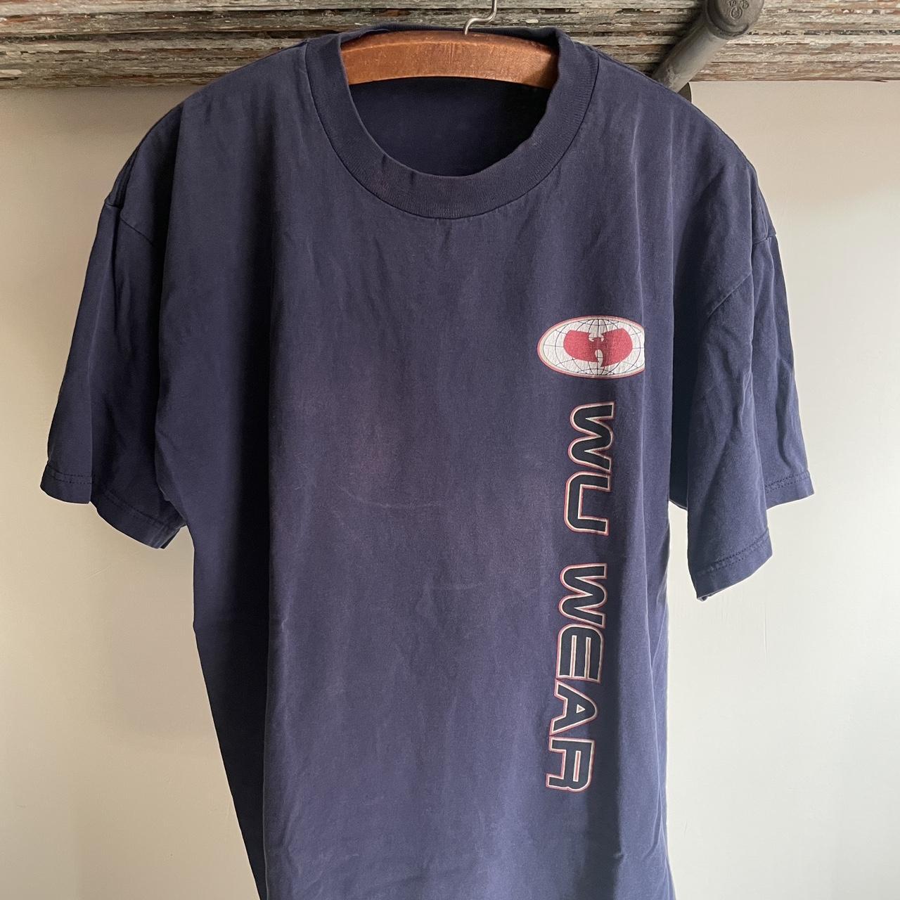 Vintage Wu Wear Wu Tang Clan navy T-shirt. Size... - Depop