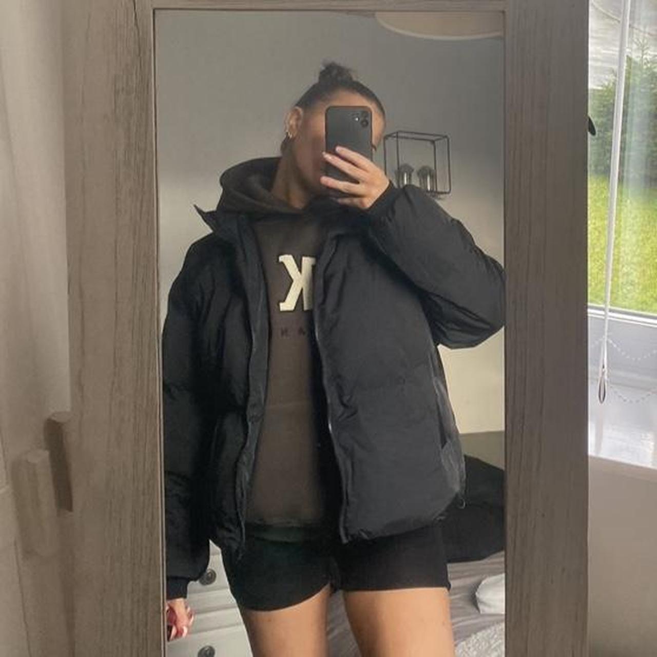 CIDER solid zip up stand collar puffer jacket in... - Depop