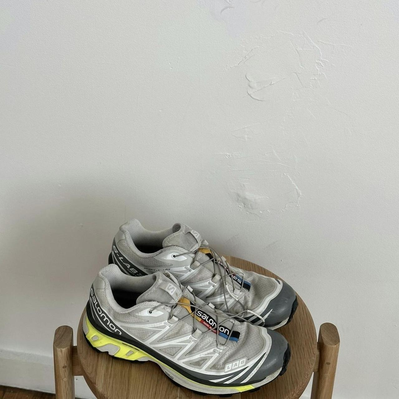 Solomon XT6 - Light Grey / Lime Green Unisex/ Size... - Depop