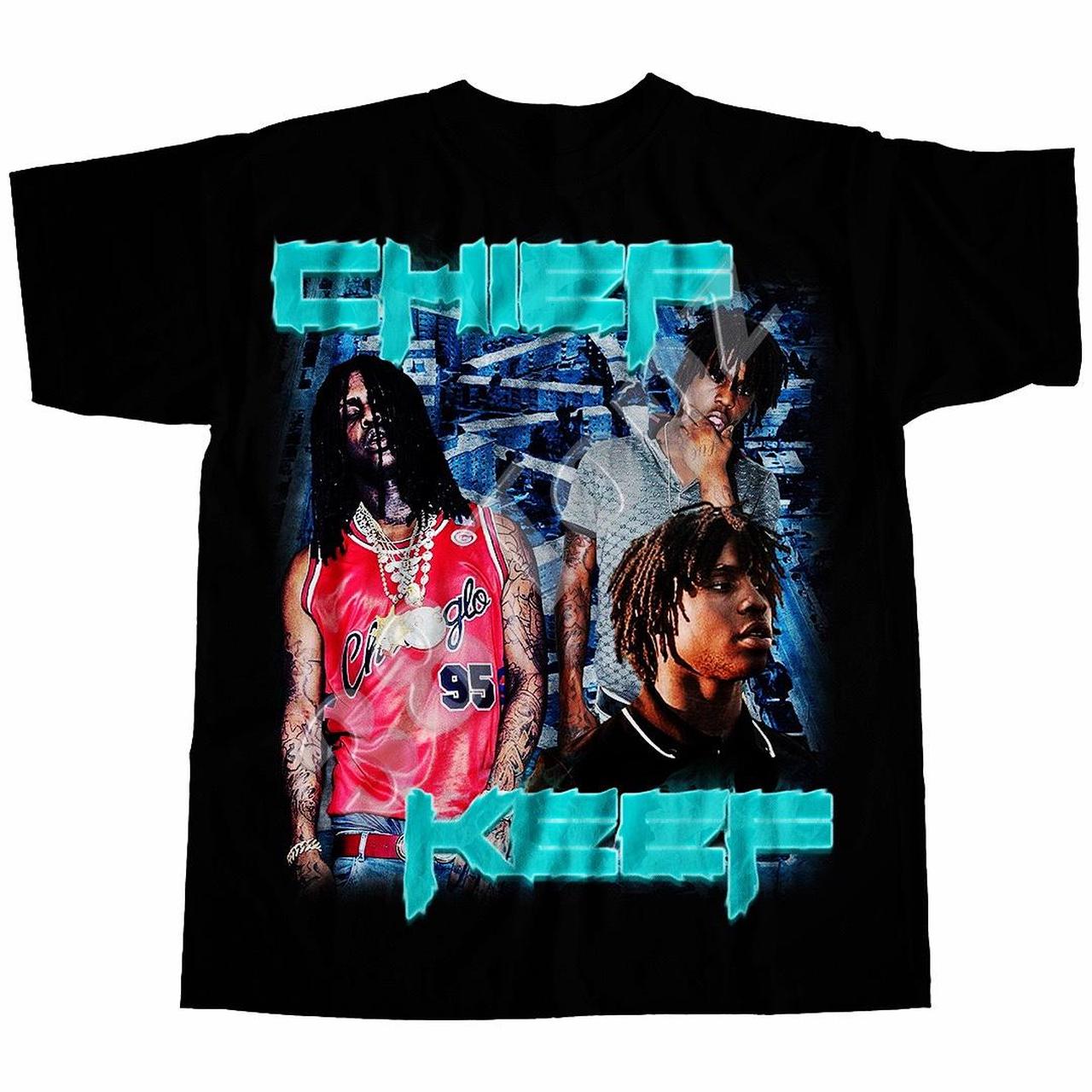 CHIEF KEEF GRAPHIC TEE Aqua, Turquoise IG:... - Depop