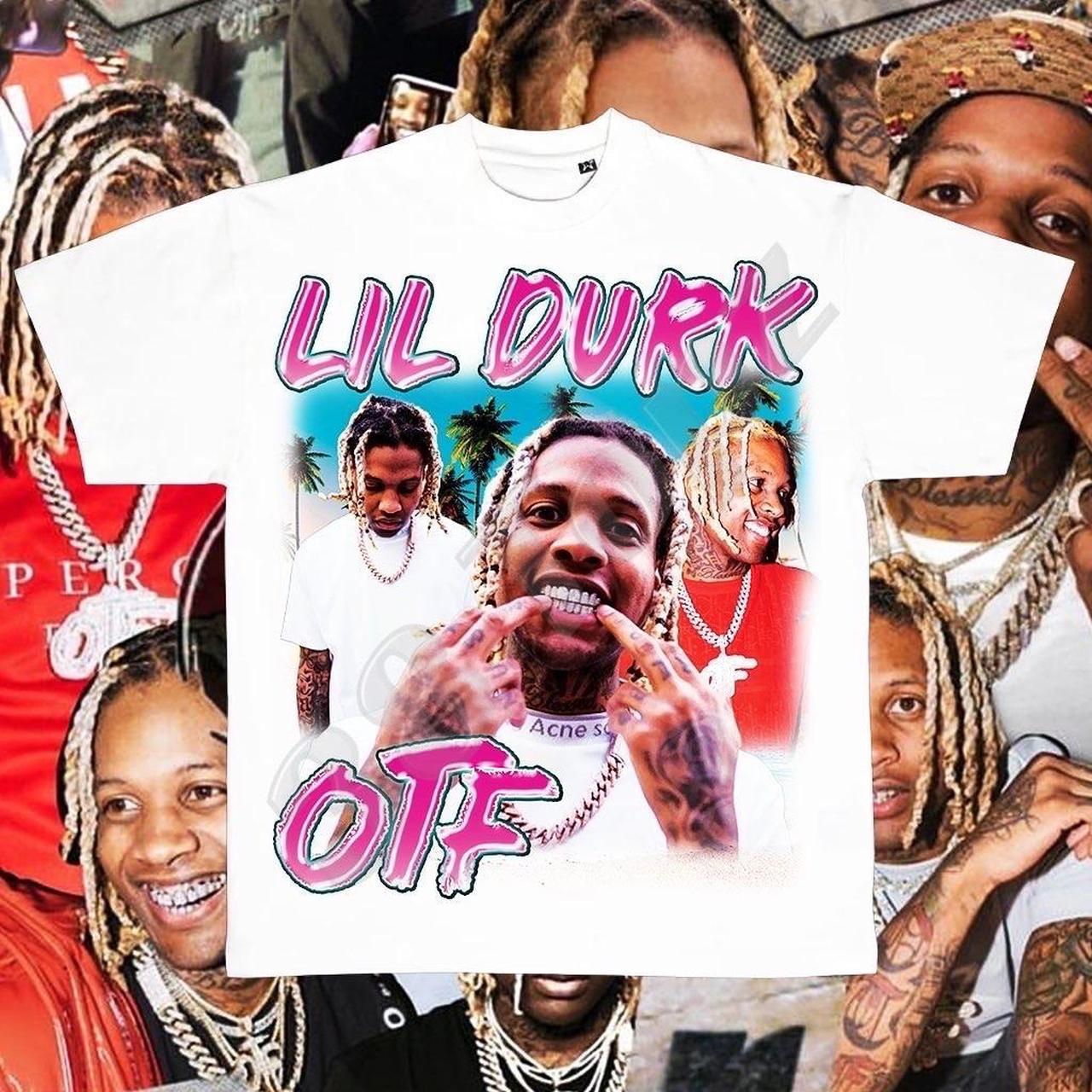 LIL DURK STREETWEAR WHITE GRAPHIC TEE Pink IG:... - Depop
