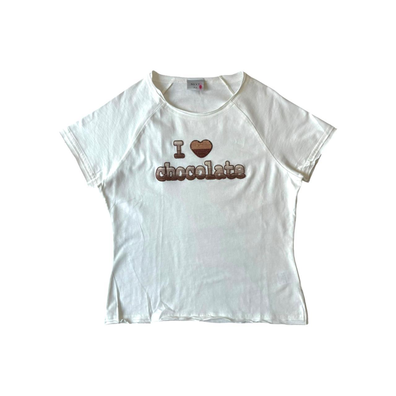 Early 00s y2k NEXT ‘I Love Chocolate’ Embroidered... - Depop