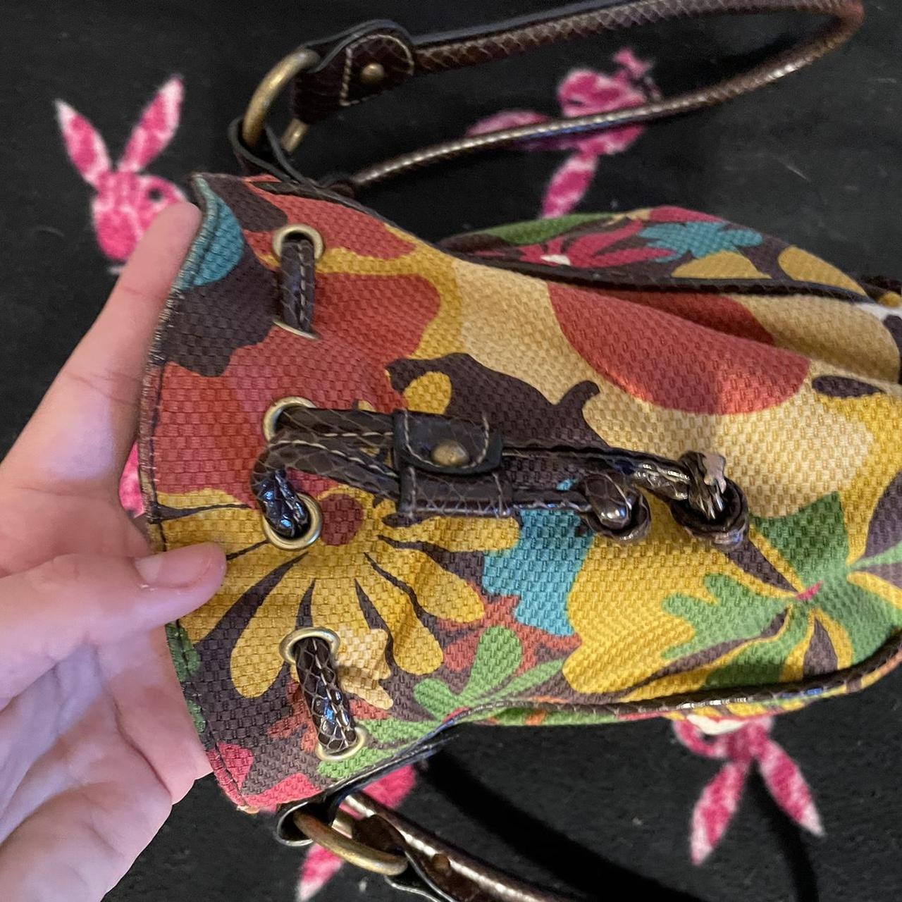 2000s purse Shoulder bag with flower print Perfect... - Depop