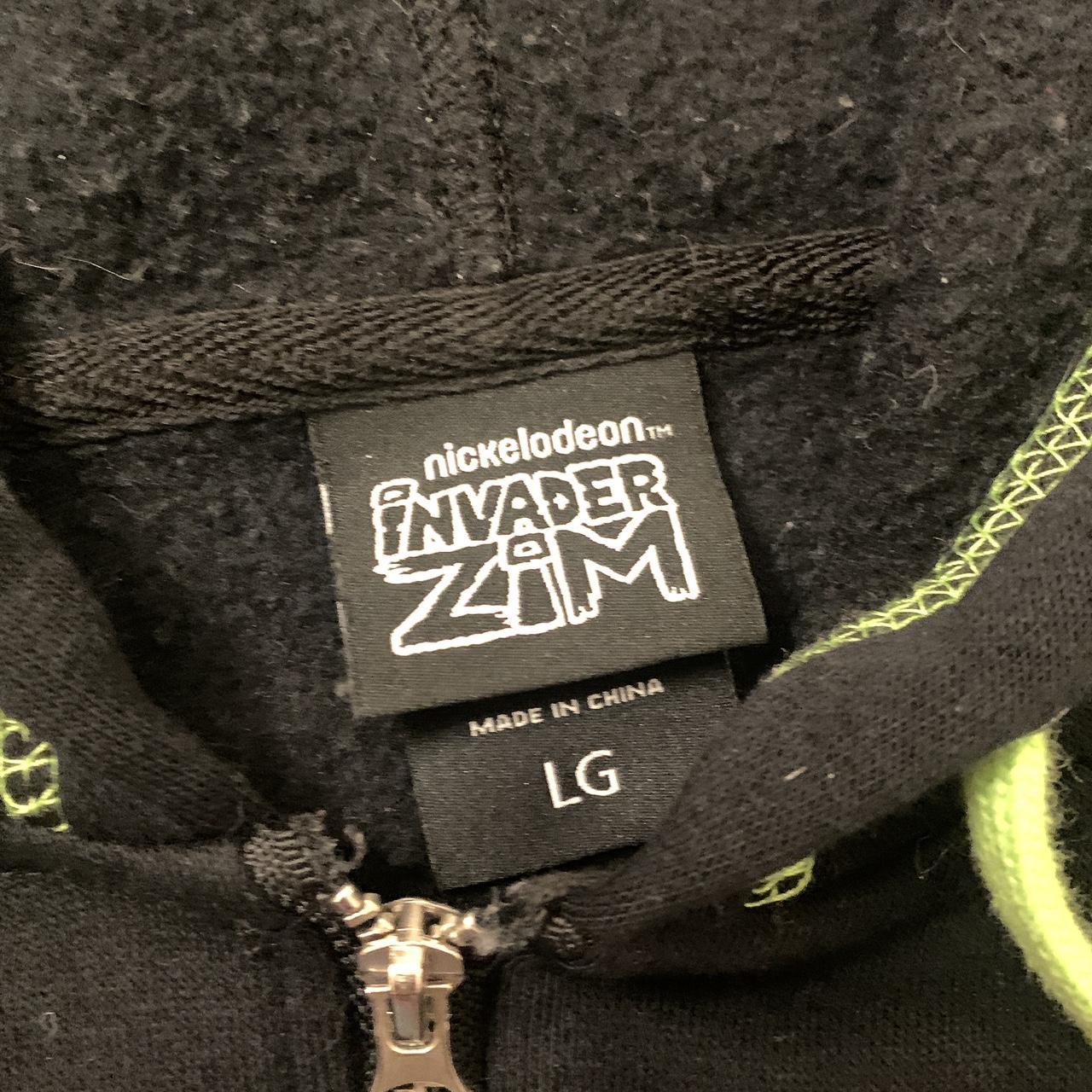 invader zim characters zip up hoodie with thumb... - Depop