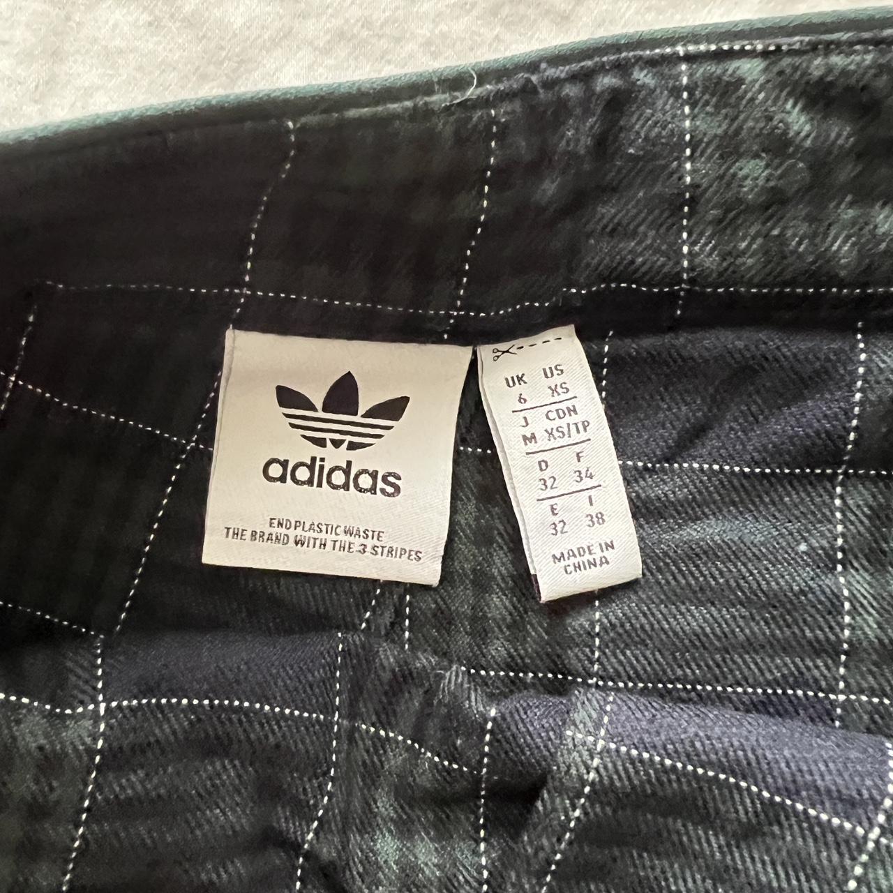 Adidas trefoil plaid pleated tennis skirt 50th... - Depop