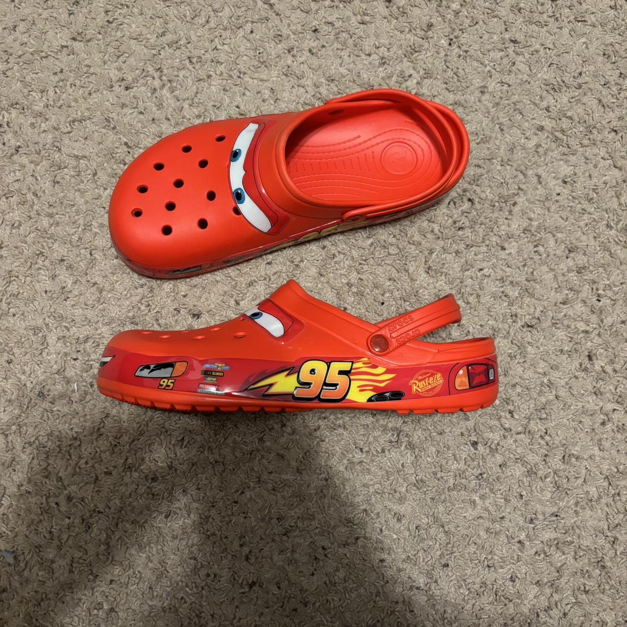 lightning McQueen crocs Size 11 Crocs sent me the... - Depop