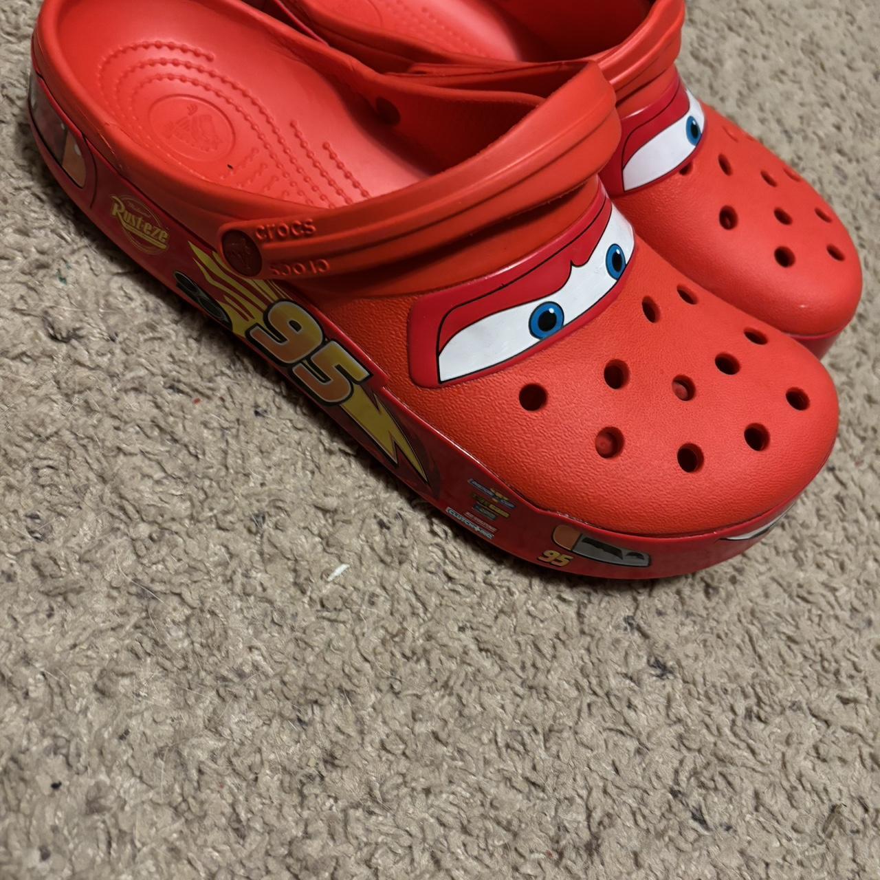 lightning McQueen crocs Size 11 Crocs sent me the... - Depop