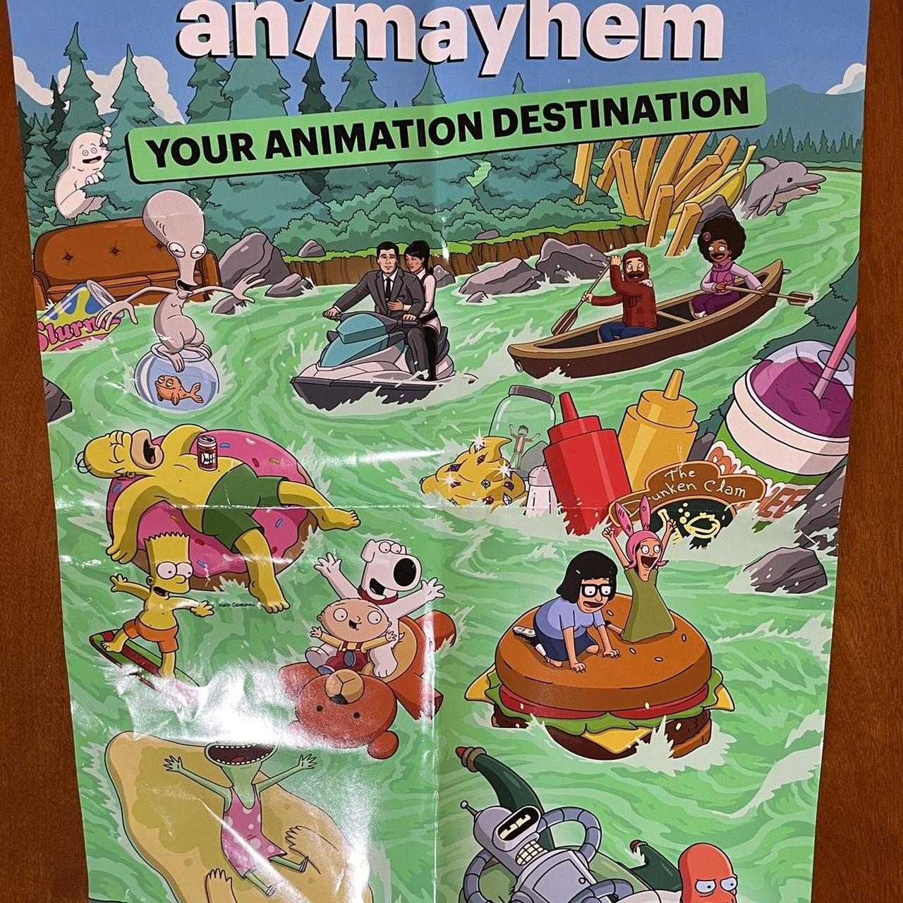 hulu animation animayhem poster wall art decor... - Depop