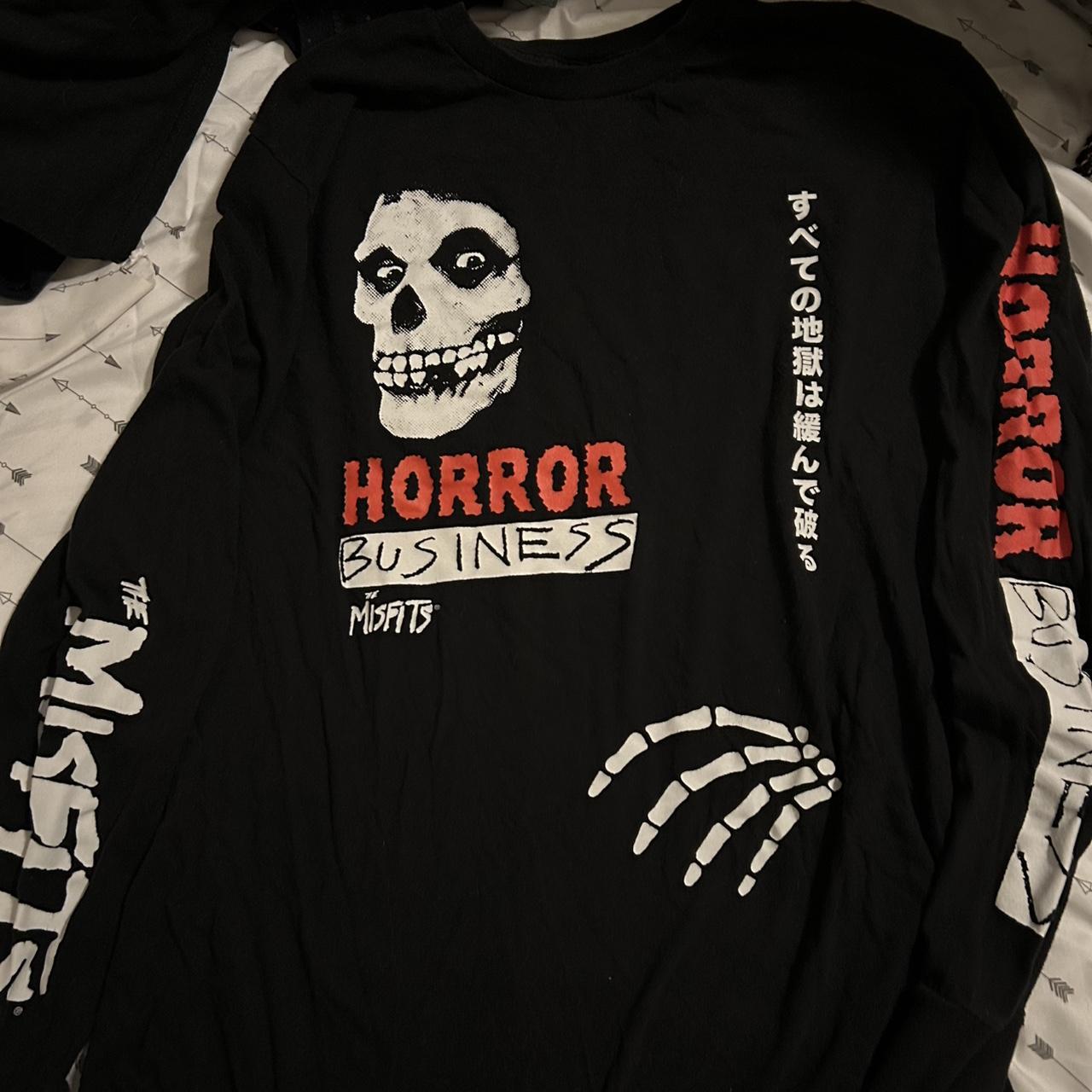 Black and red Misfits long sleeve shirt #goth #punk | Depop