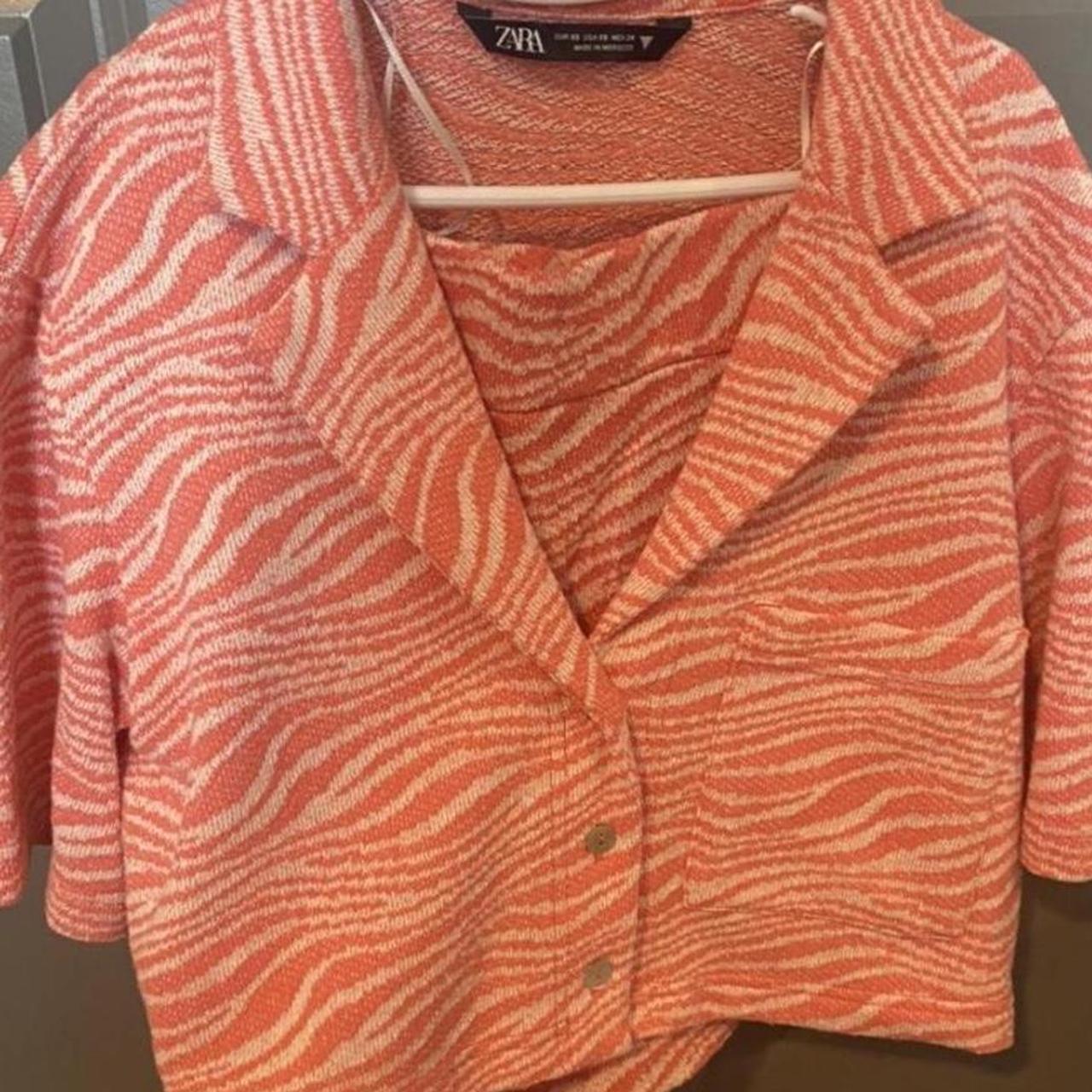 Zara Pink Zebra Set XS top + S bottom REPOP. Never... - Depop