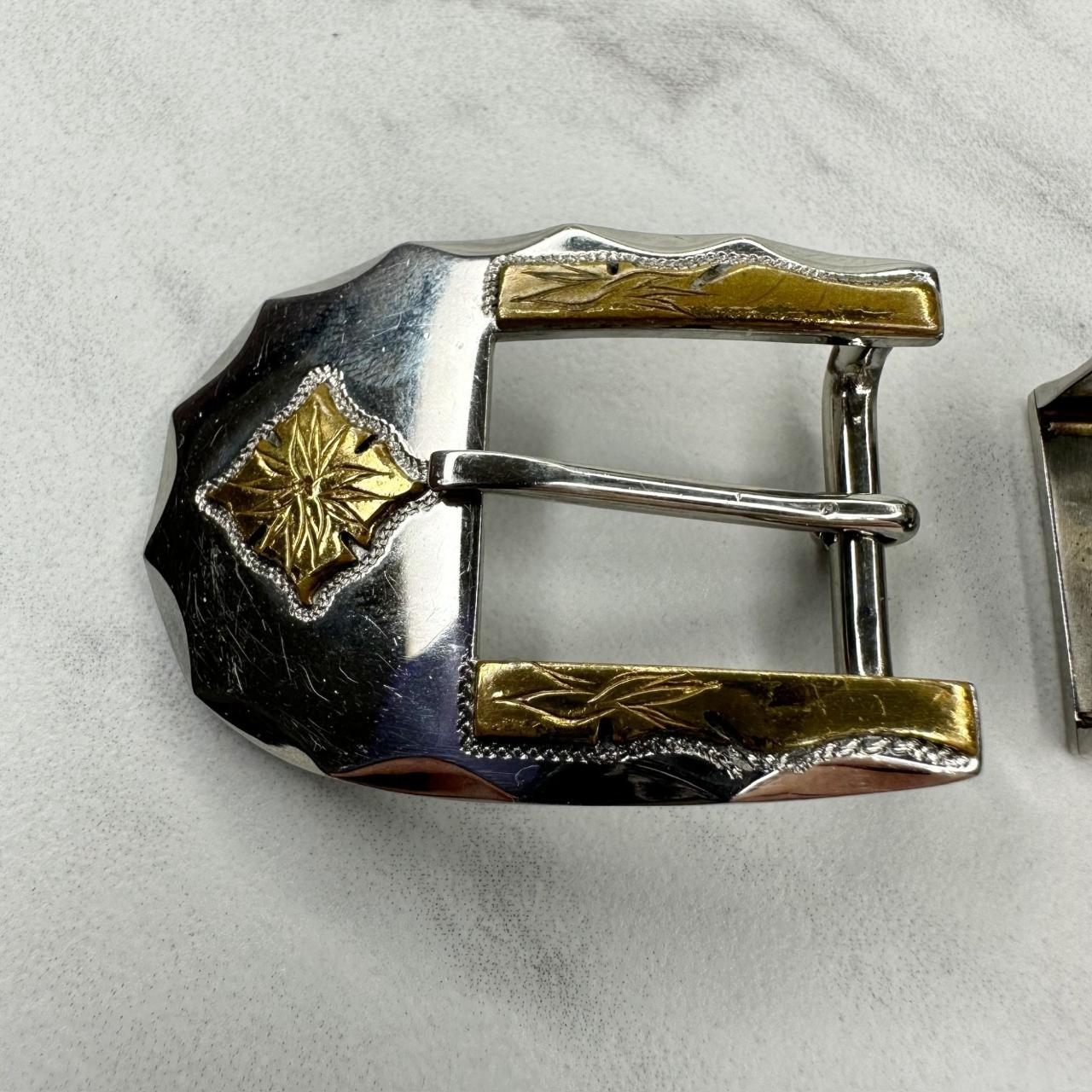 Vintage 1992 Signed Western Ranger Style Belt Buckle... - Depop