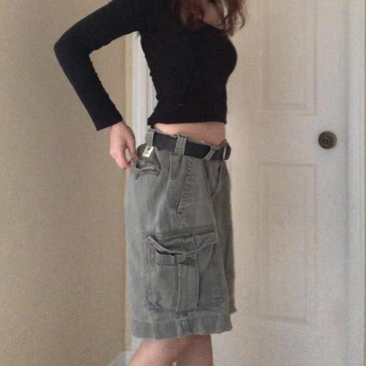 Army green jorts - Depop