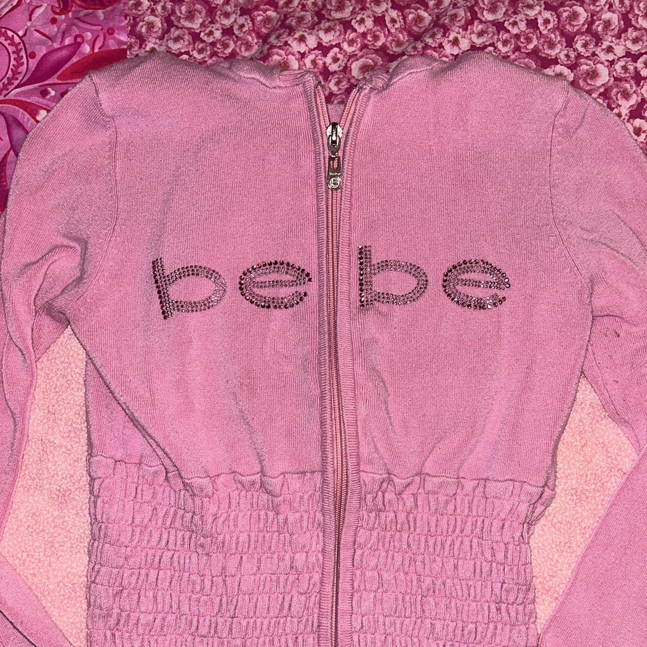 bebe bebe hoodie in very good condition throw... - Depop