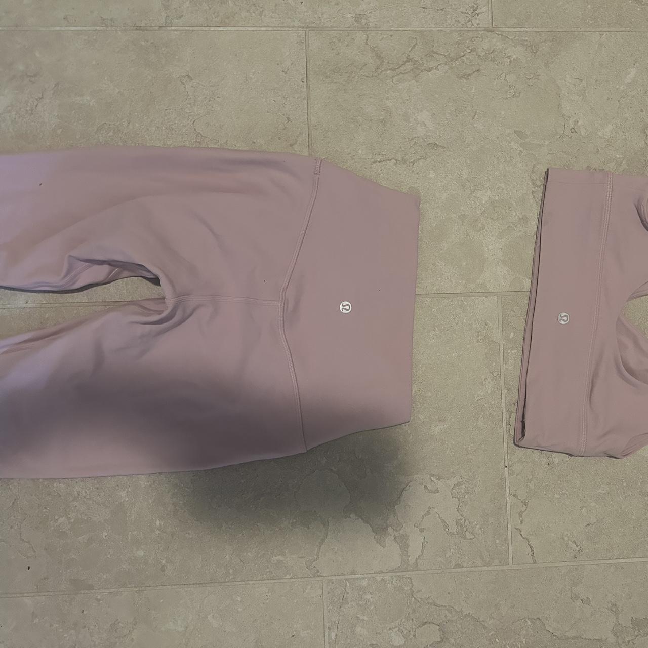 Pink Peony lulu set Size 4 in both pieces #lulu... - Depop