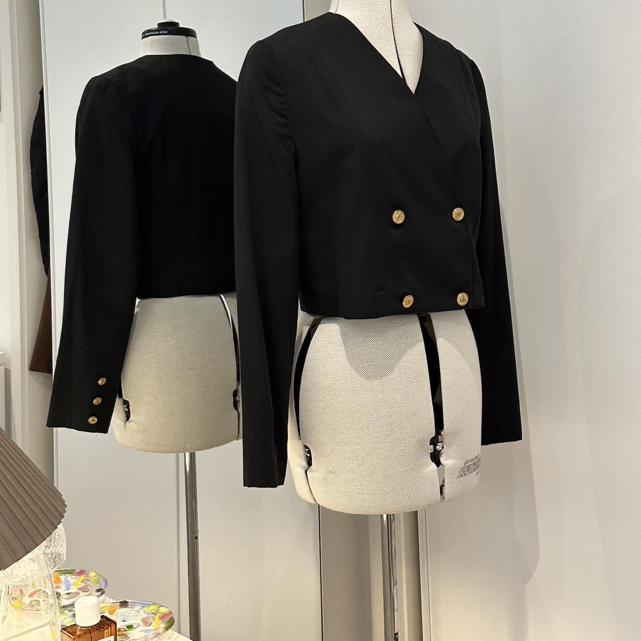 Vintage double breasted cropped blazer Vintage size... - Depop