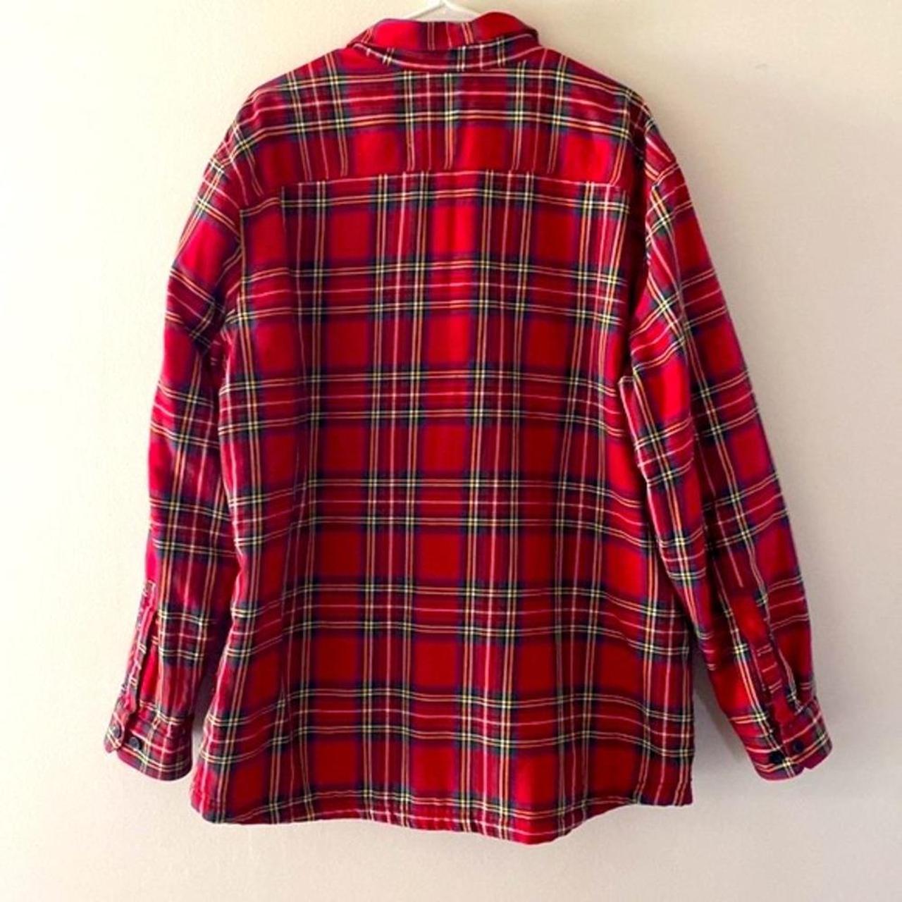 L.L. Bean red plaid shacket L.L. Bean Sz XL Men’s... - Depop