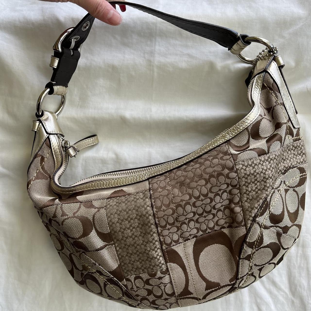 🤎Vintage Coach Patchwork handbag🤎 Size: L 23cm /H... - Depop