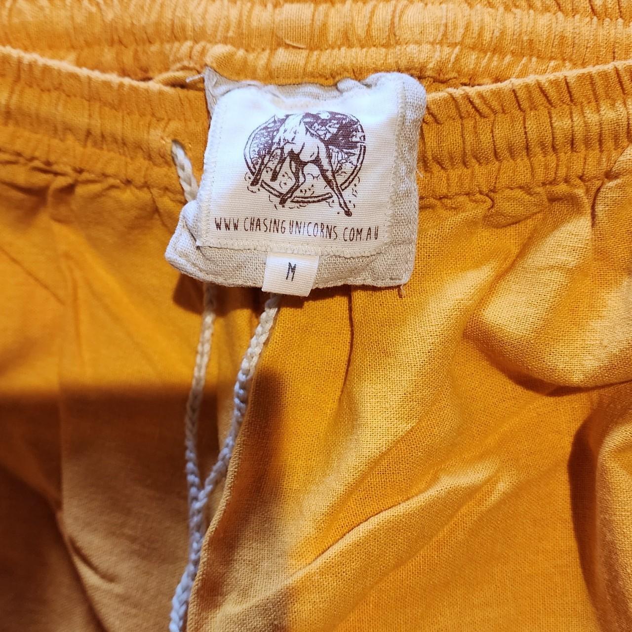 Chasing Unicorns Yellow Embroidered Linen Summer... - Depop