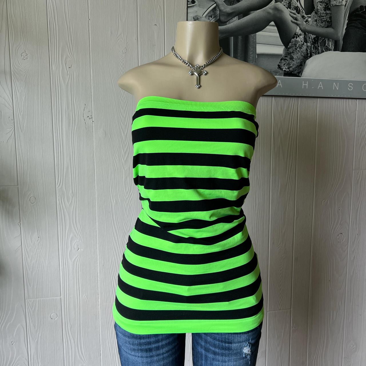 Brat Girl Striped Tube Top Long 🌴🖤 Size Tag Says Depop