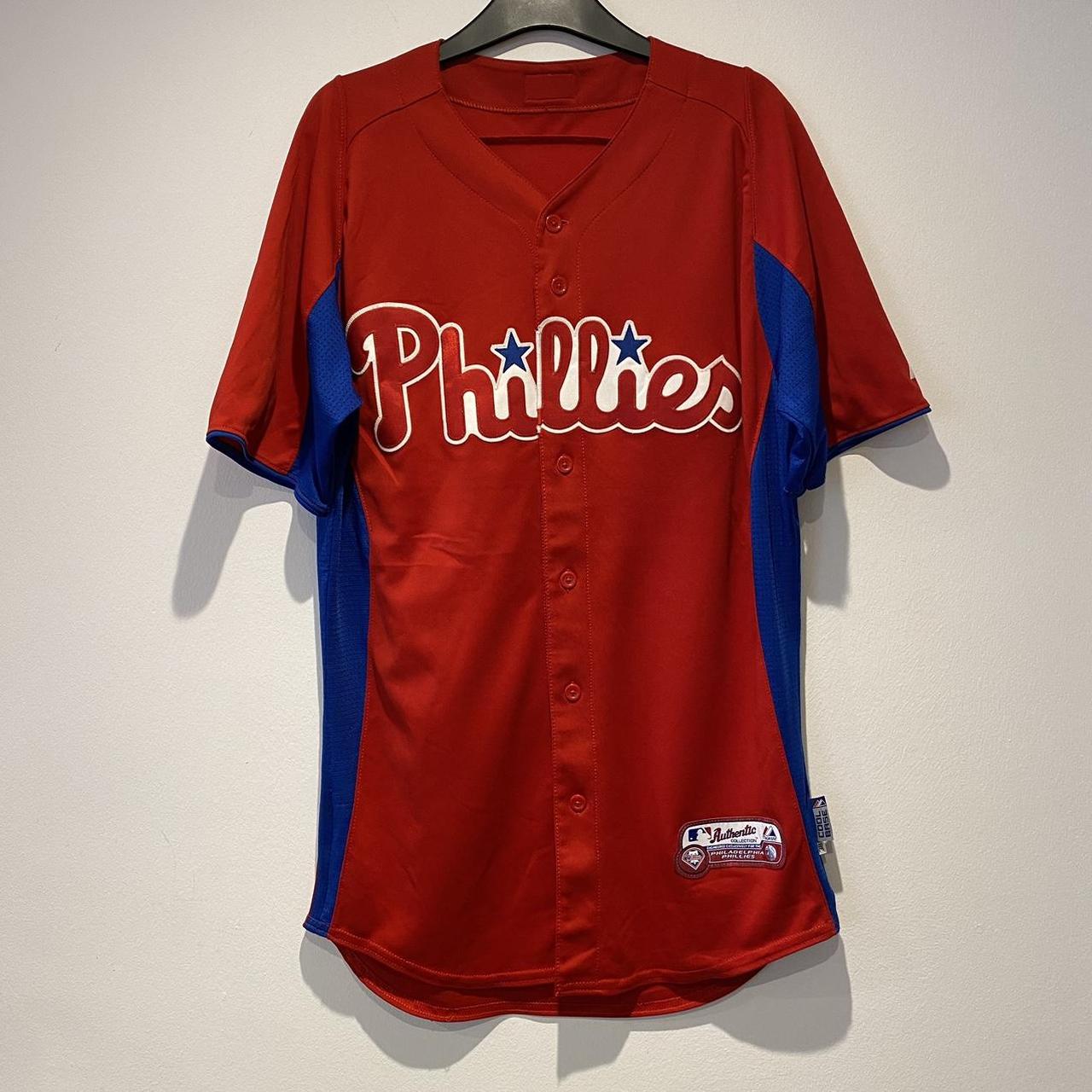 Red Philadelphia Phillies Baseball Jersey Brand -... - Depop