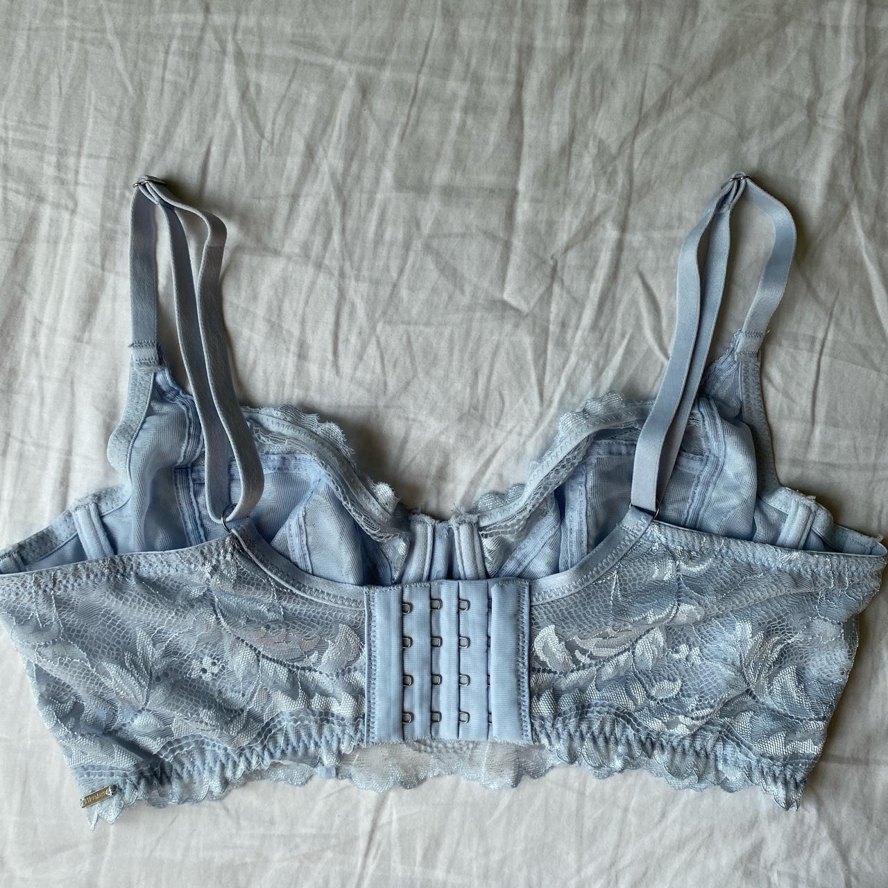 Lace bralette 34C La vie en rose plum purple bra,... - Depop