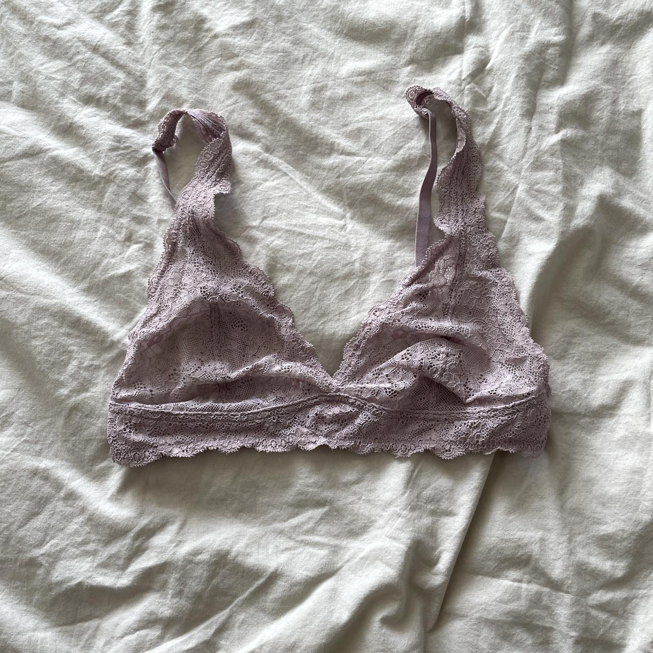 Monki triangle lace bra lovely triangle lace bra... - Depop