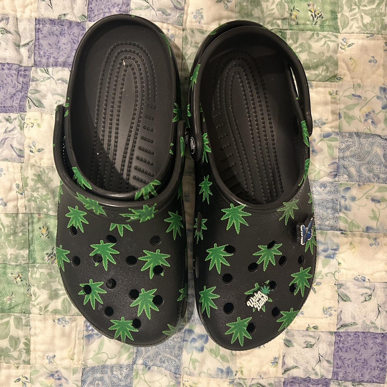 CROCS cannabis/marijuana/weed so comfy 😂😂 perfect... - Depop