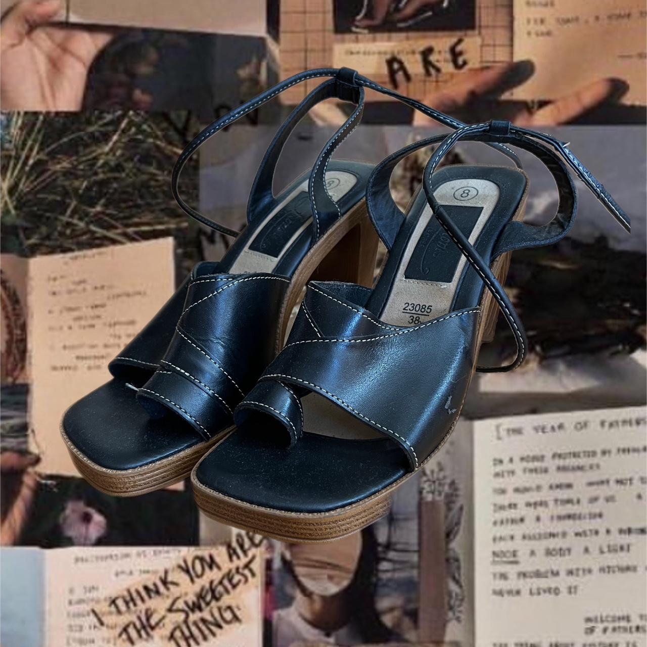 y2k ankle rap heels ♡ free shipping! (shipping... - Depop