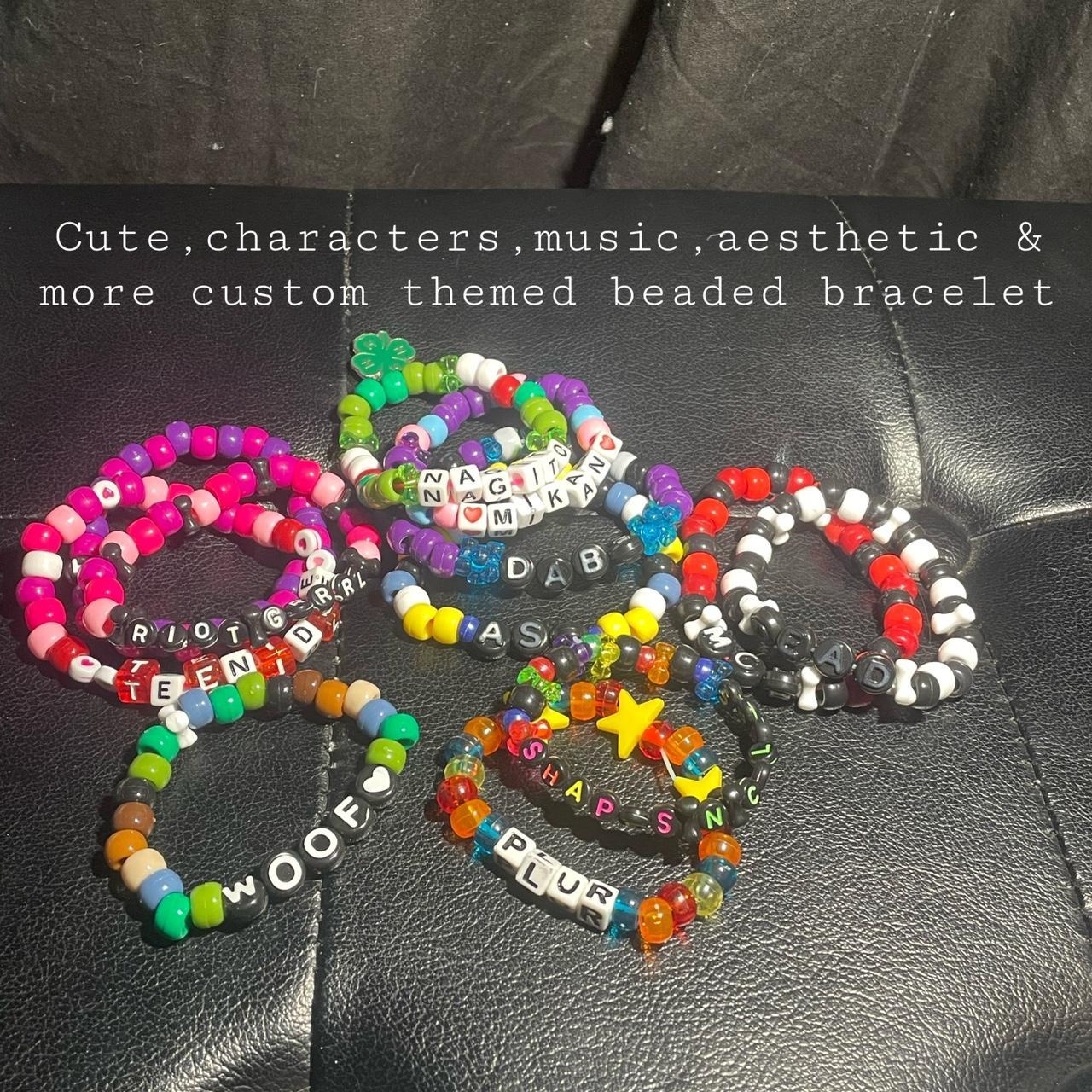 Handmade bead bracelet! custom colors/size if you... - Depop