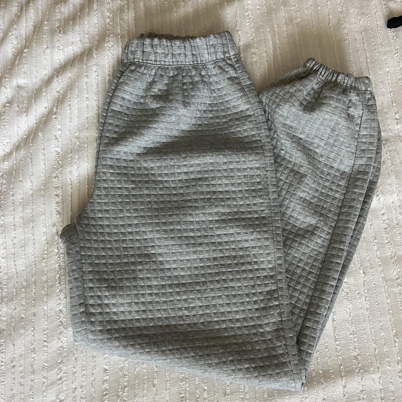 Princess polly grey waffle sweatpants size 2 worn... - Depop