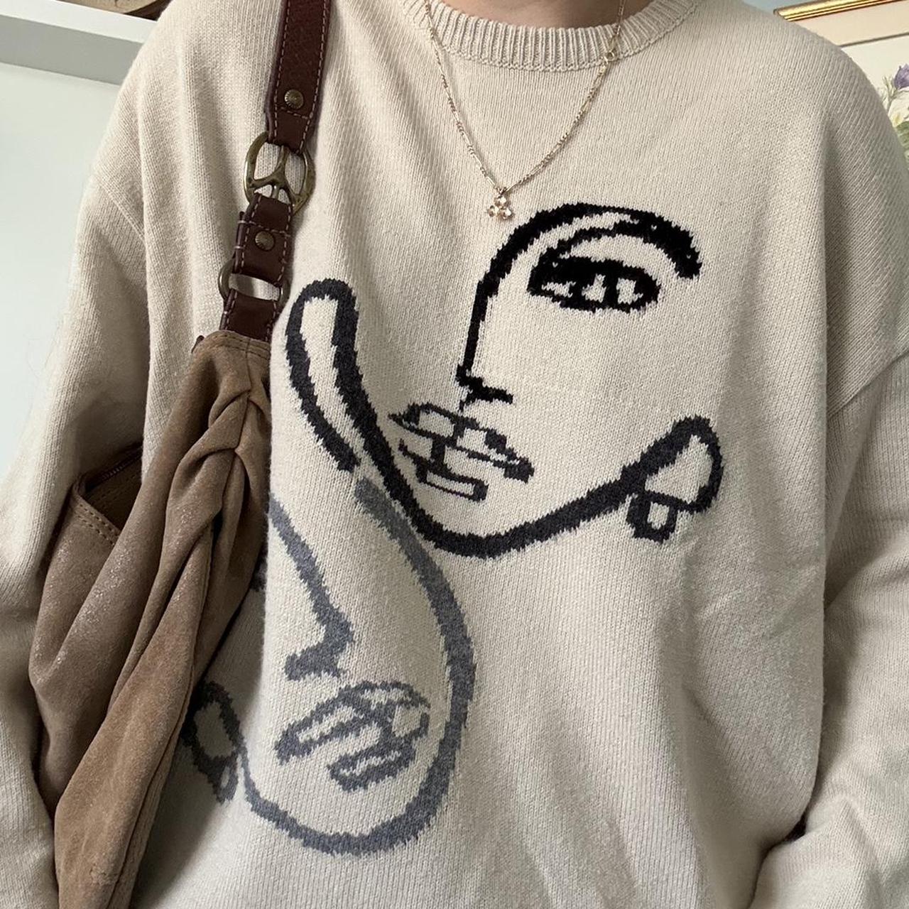 Asos made in Romania oversized cream knit sweater... | Depop