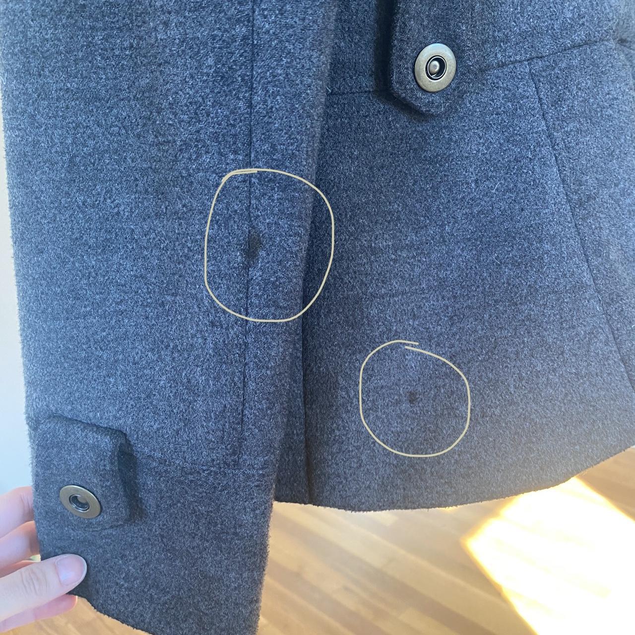 Mango grey jacket Two small spots showed in last... - Depop