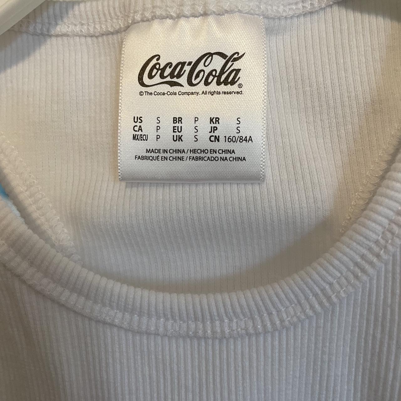 Coca-Cola Women's White Crop-top | Depop