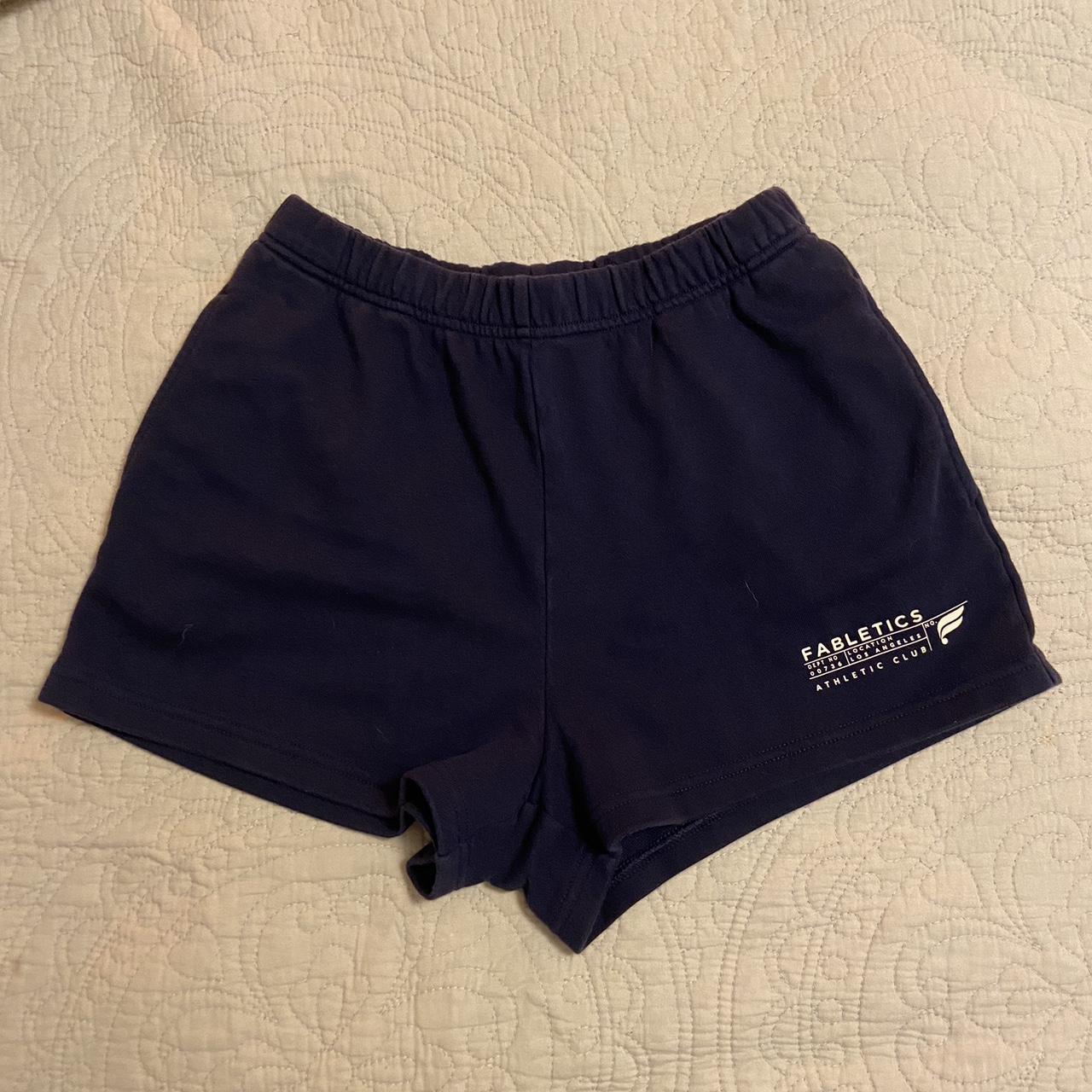 -small navy blue cotton fabletics shorts -so cute... - Depop
