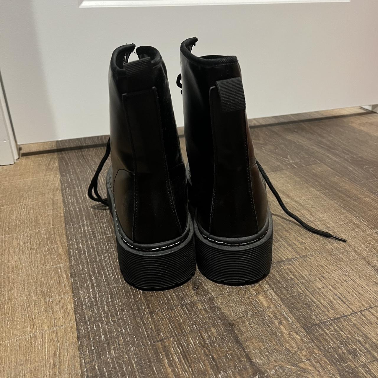 faux leather boots doc dupes size 11 super comfy - Depop