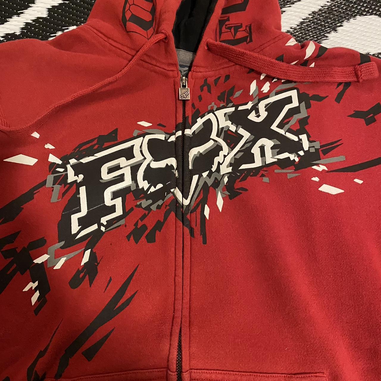 Vintage Y2K Fox Racing Hoodie Great... - Depop