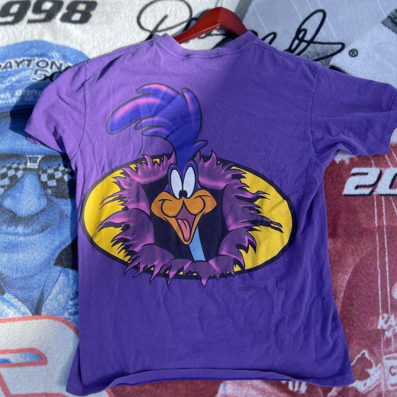 Vintage 1995 RoadRunner purple graphic shirt Has a... - Depop