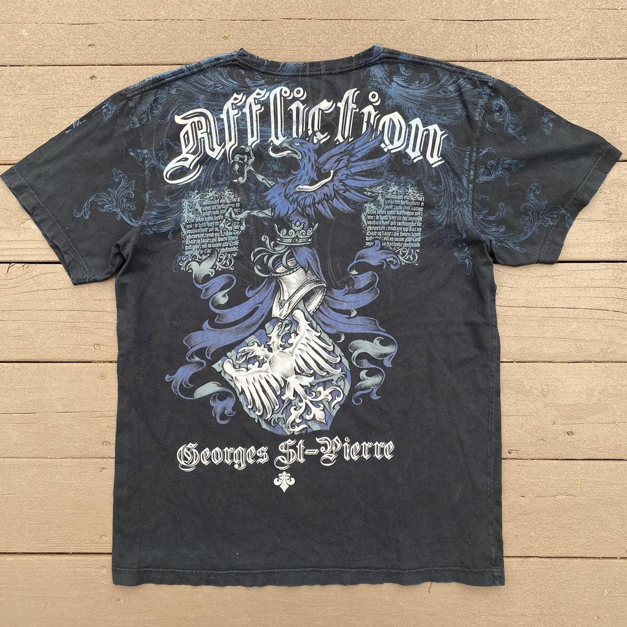 Y2k Affliction George St Pierre Shirt Size XL Great... - Depop