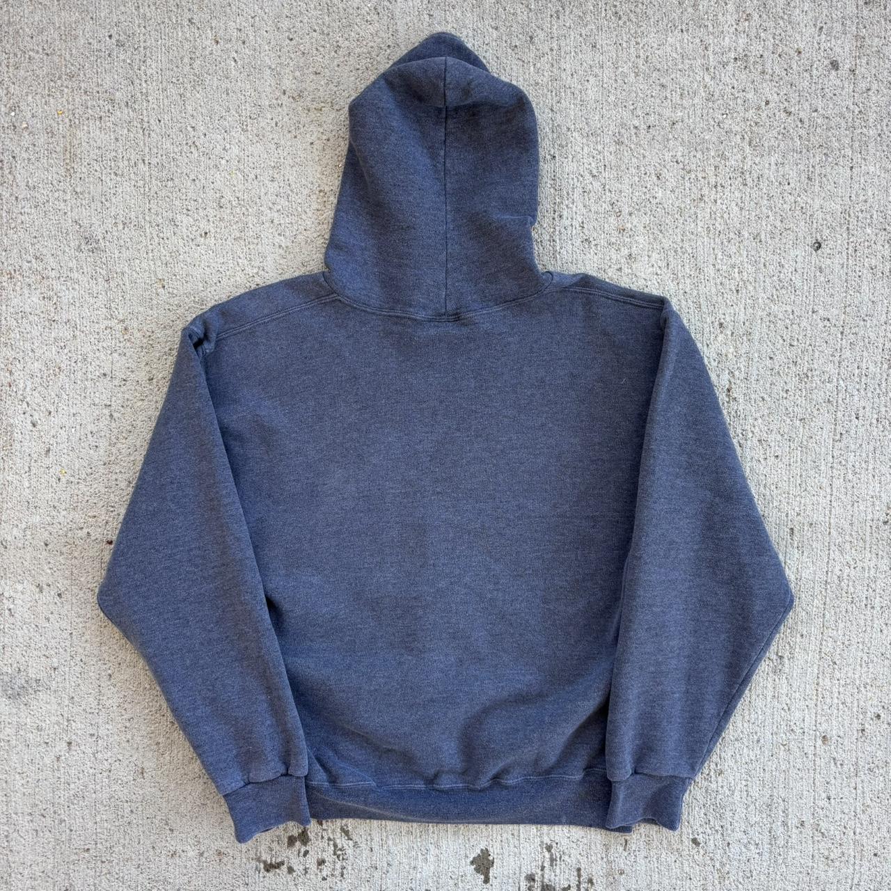 Vintage Russell Blank Grey Hoodie Size... - Depop